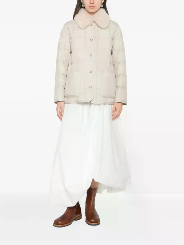 Moncler Quilted Shearling Collar Jacket
