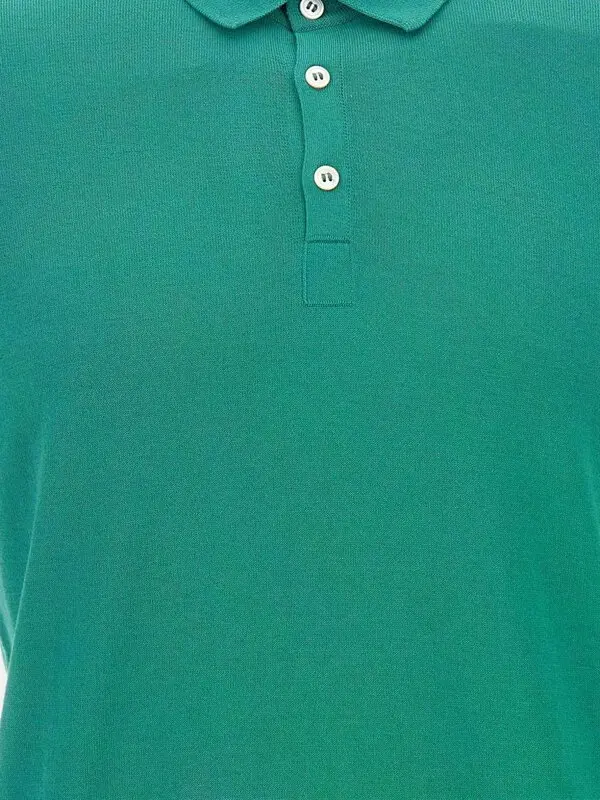 GRAN SASSO Short-sleeve Cotton Polo Shirt