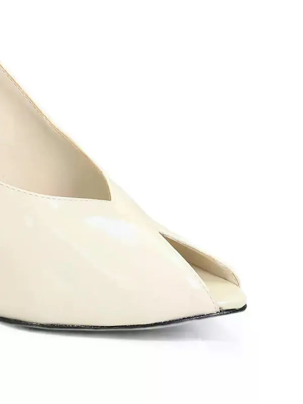Schutz Patent Leather Open-toe Pumps With Buckled Ankle Strap