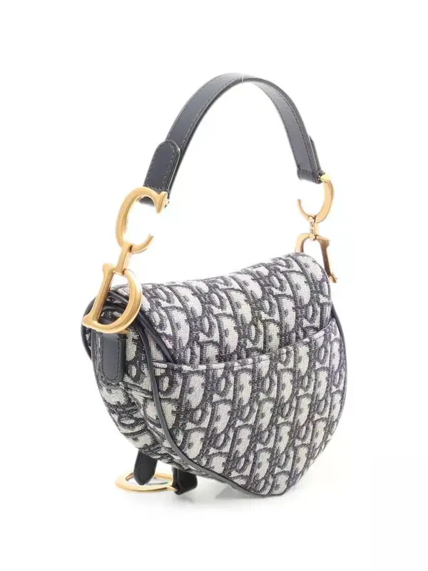Dior 2010s Saddle Oblique Monogram Mini Tote Bag