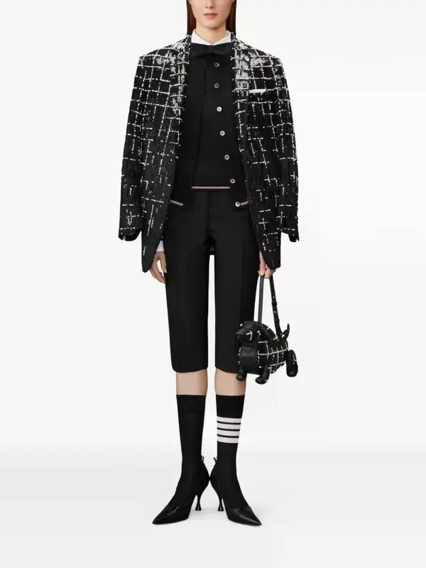 Thom Browne Rwb Stripe Ribbed Top