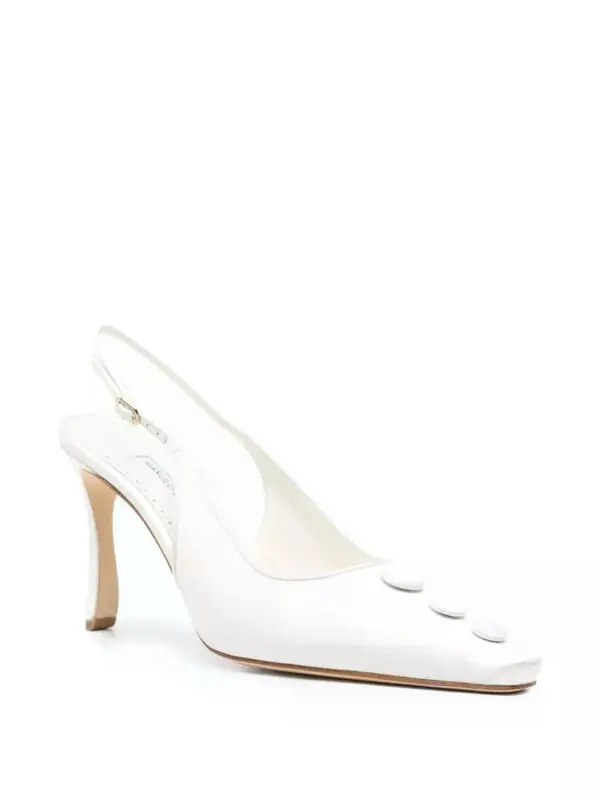 Manolo Blahnik Alexa Button-embellished Slingback Pumps