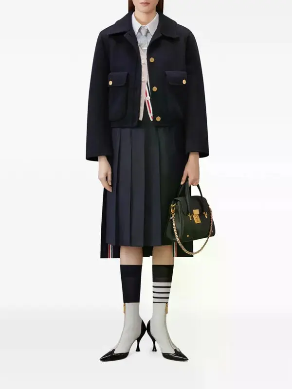 Thom Browne Argyle Pointelle Cardigan