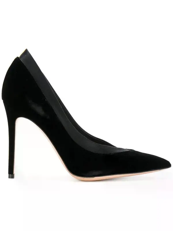 GIANVITO ROSSI Velvet Pumps With Leather Trim
