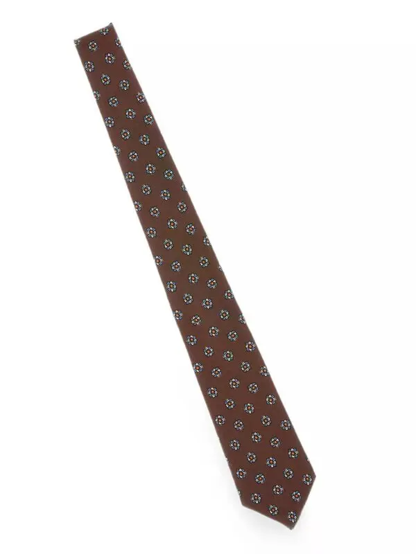 Kiton Floral-pattern Silk Tie