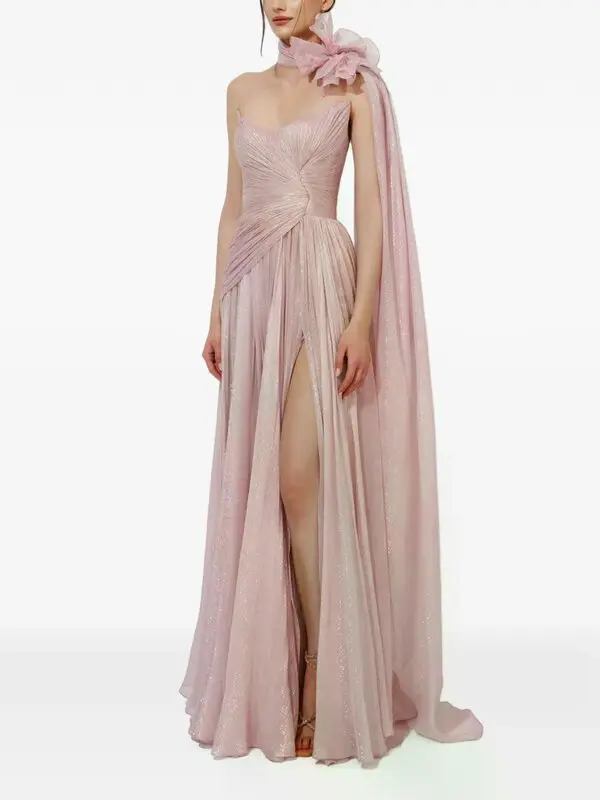 IRIS SERBAN Pleated Draped Gown