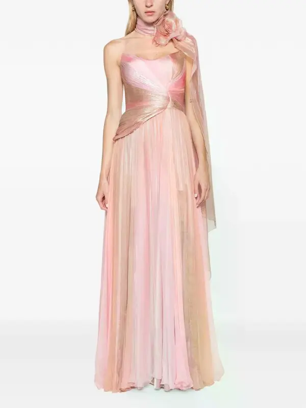IRIS SERBAN Pleated Draped Gown