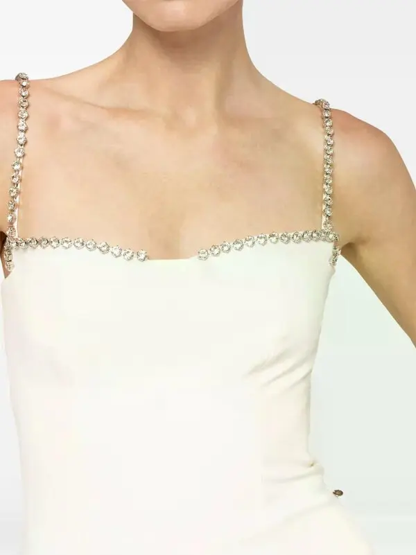 NISSA Crystal-detail Fitted Midi Dress