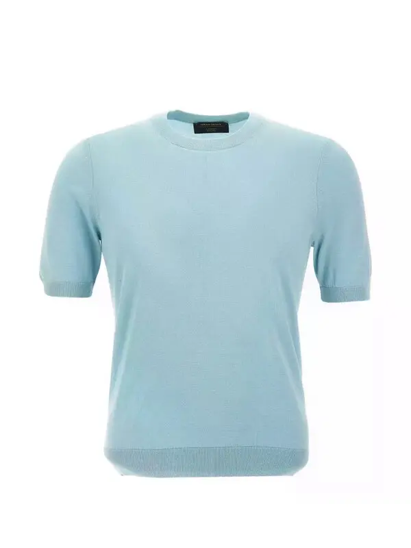 GRAN SASSO Crew-neck Short-sleeve Sweater