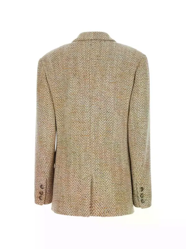 MARANT ETOILE Parly Herringbone-knit Single-breasted Blazer