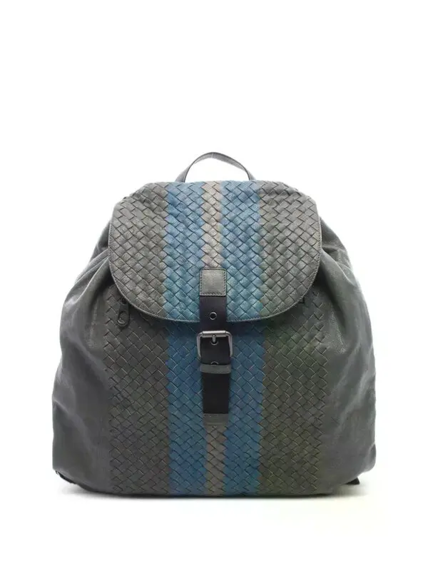 Bottega Veneta 2000s Intrecciato Backpack - Grey