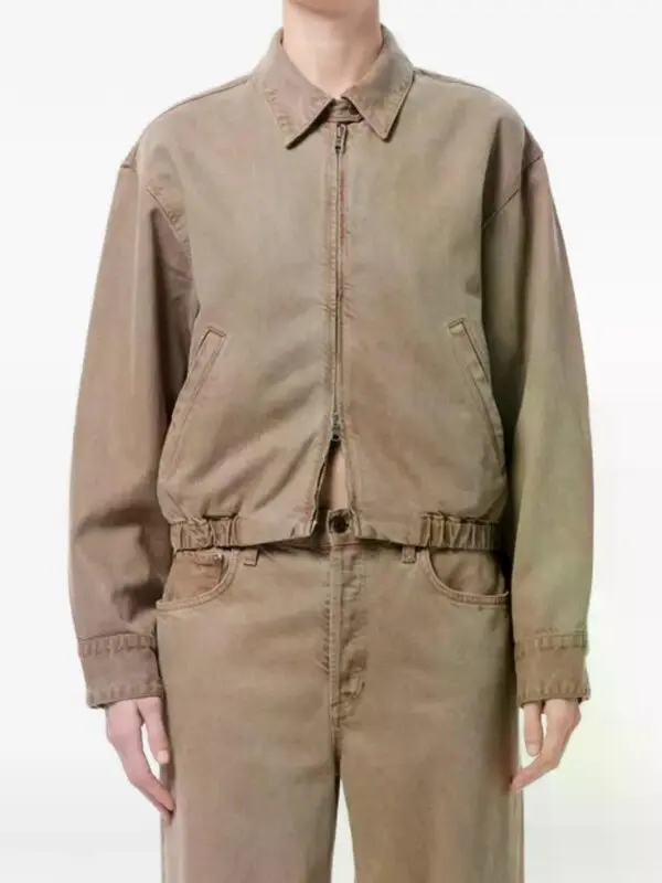AGOLDE Nile Elasticated-hem Denim Jacket