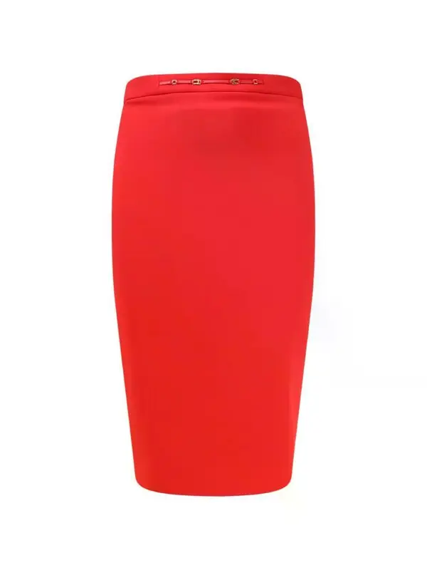 Elisabetta Franchi Jewel-embellished Midi Pencil Skirt - Red