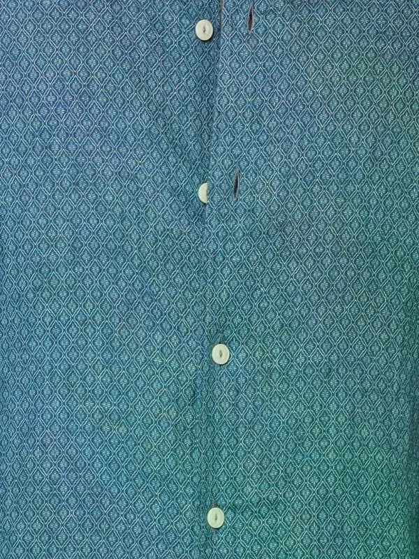 MC2 SAINT BARTH Pamplona Flower-print Linen Shirt - Blue