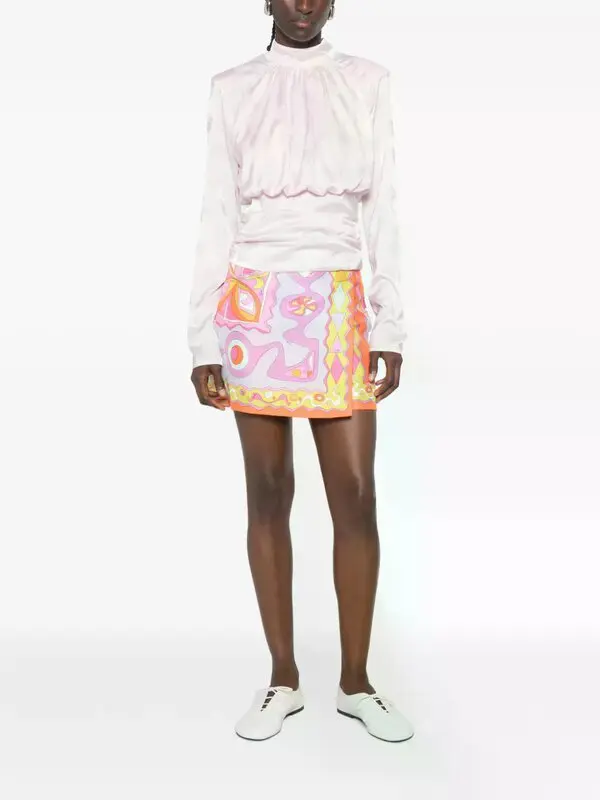 Emilio Pucci Iride Print Silk Mini Skirt