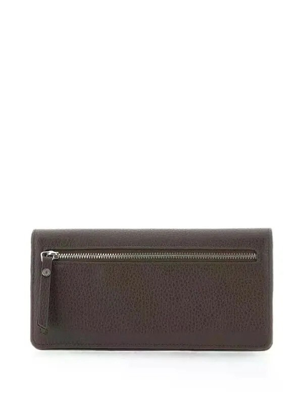 GIANNI CHIARINI Grain Pebbled Leather Wallet - Brown