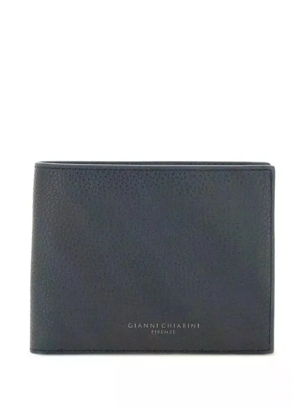GIANNI CHIARINI Logo-stamp Leather Wallet - Blue