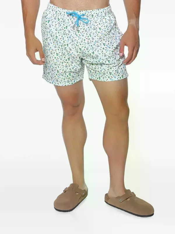 MC2 SAINT BARTH Lighting Micro Fantasy Swim Shorts - White