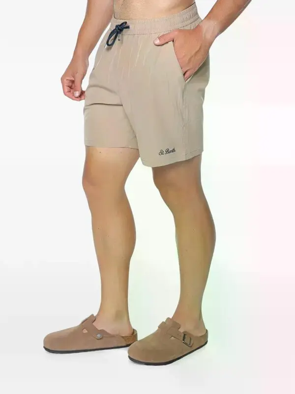 MC2 SAINT BARTH Comfort Logo-embroidered Drawstring Swim Shorts
