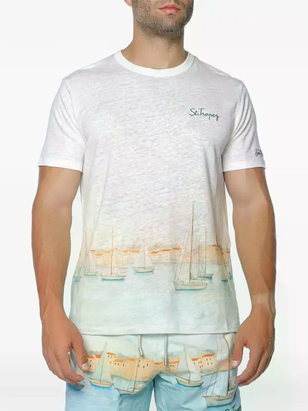 MC2 SAINT BARTH Ecstasea N St Tropez Embroidered T-shirt - White
