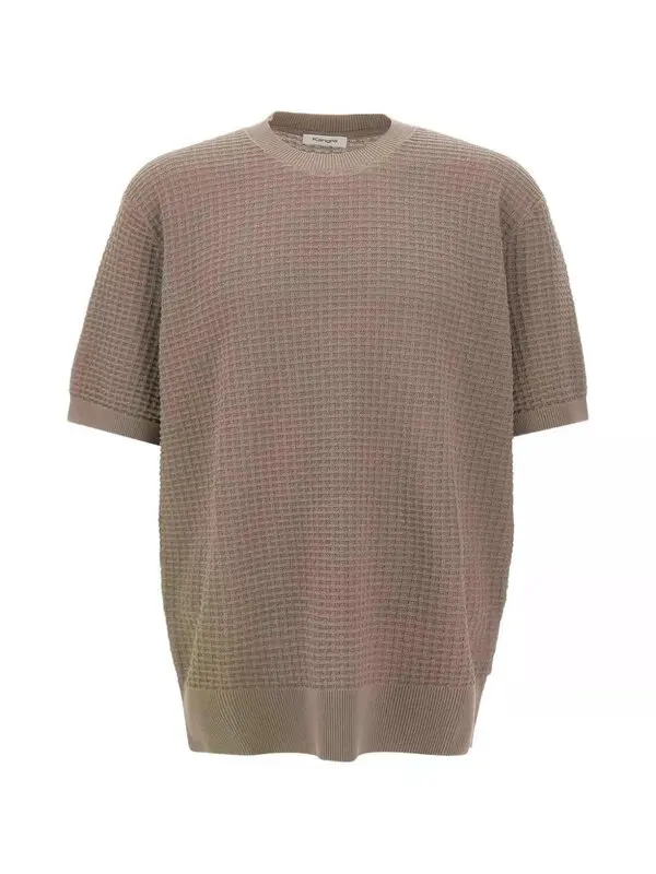 KANGRA Honeycomb-stitch Short-sleeve Sweater