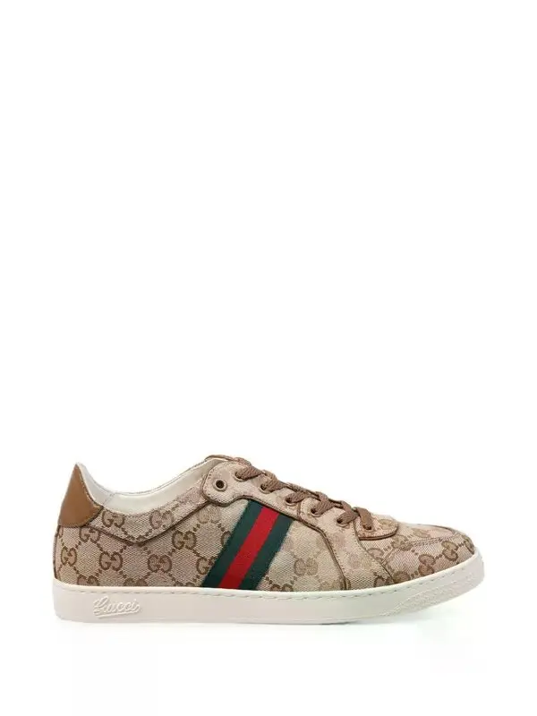 Gucci Stretch Gg Supreme Web-stripe Sneakers