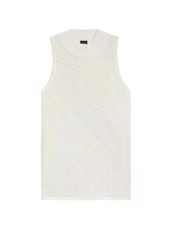 BOSS Open-knit Sleeveless Top