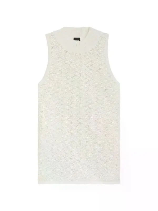 BOSS Open-knit Sleeveless Top