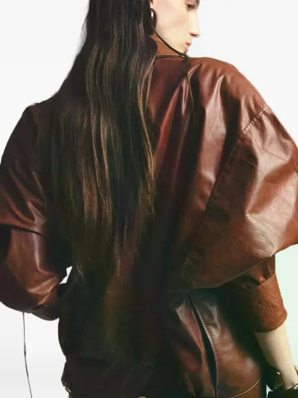 NINEMINUTES The Virgo Leather Cropped Jacket