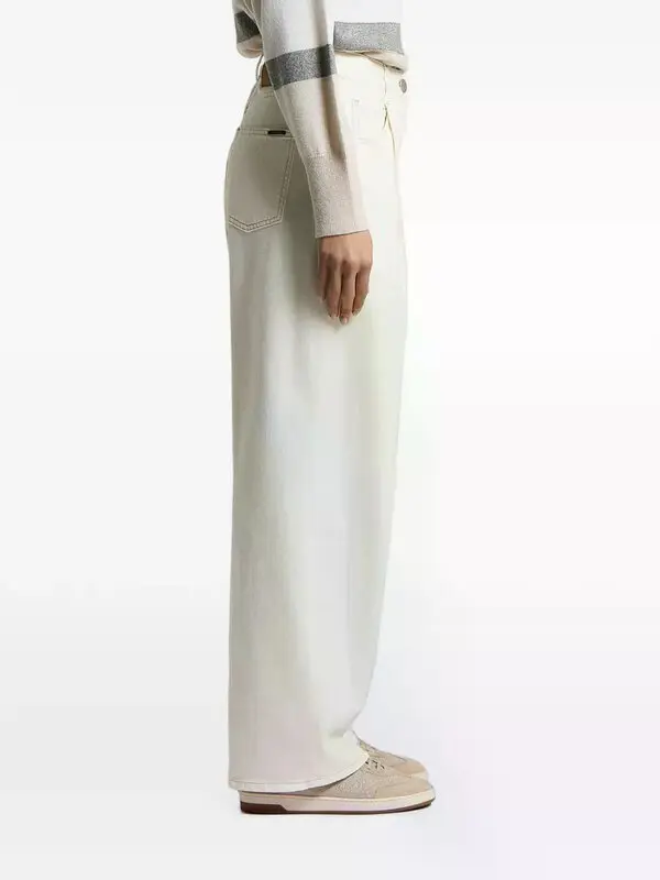 Peserico Pleat-detail Wide Leg Jeans
