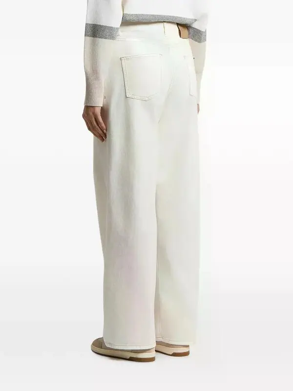 Peserico Pleat-detail Wide Leg Jeans
