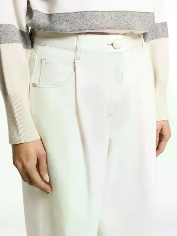 Peserico Pleat-detail Wide Leg Jeans
