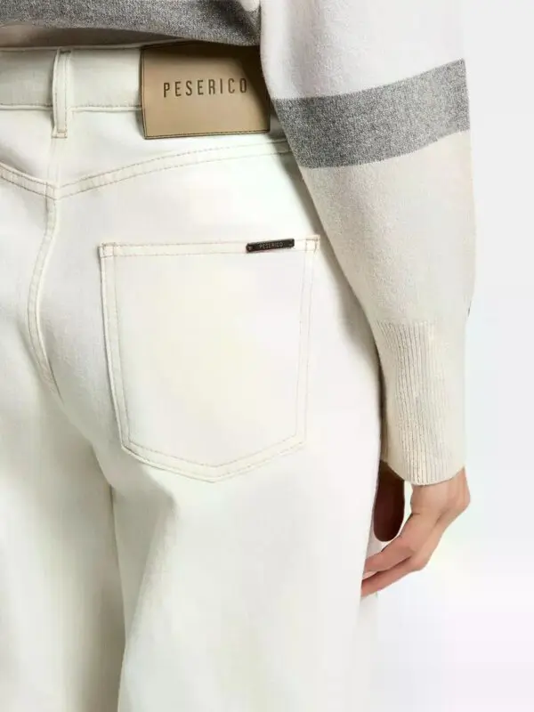 Peserico Pleat-detail Wide Leg Jeans