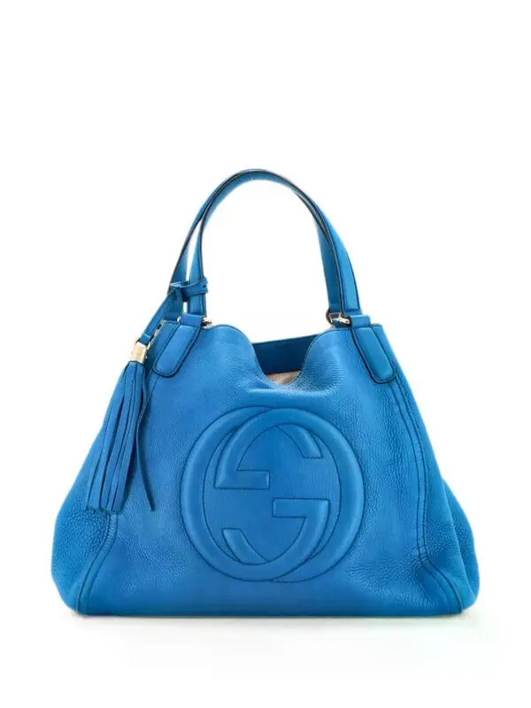 Gucci Soho Leather Medium Shoulder Bag - Blue