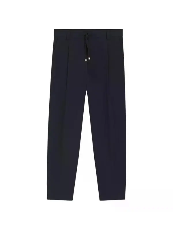 Hugo Drawstring Pleated Trousers - Blue