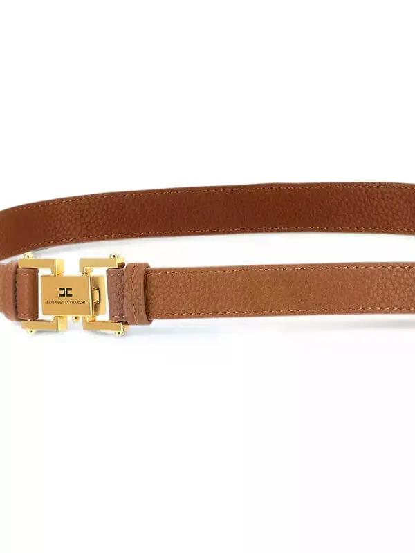 Elisabetta Franchi Logo-plaque Pebbled-effect Belt