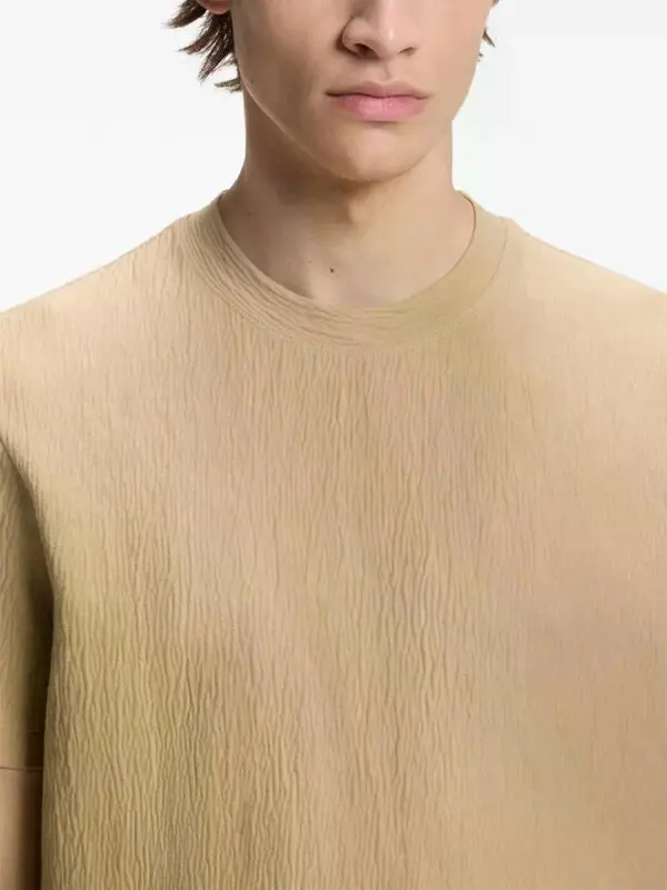 Hugo Cotton-blend T-shirt With Creased Effect