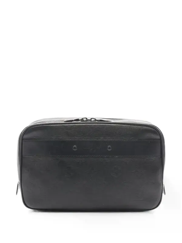 LOUIS VUITTON 2000s Monogram Shadow Clutch Bag - Black