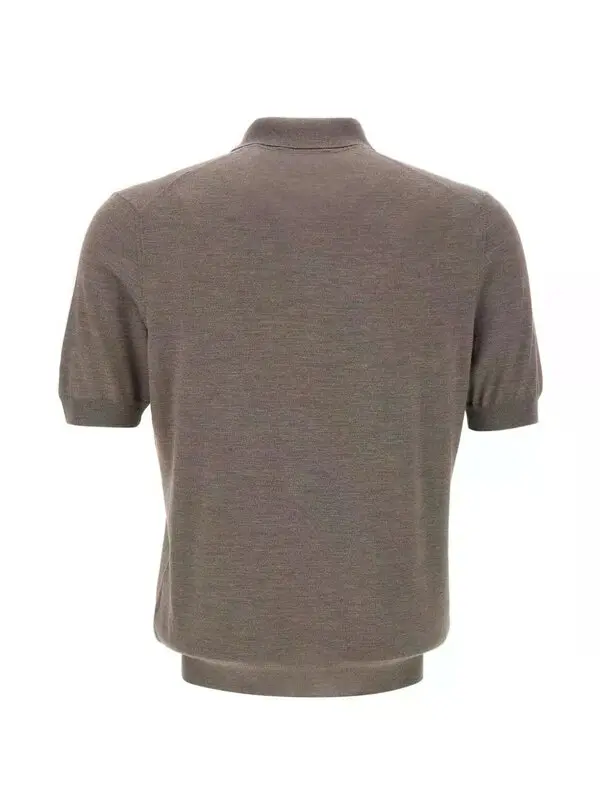 GRAN SASSO Half-zip Short-sleeve Polo Shirt