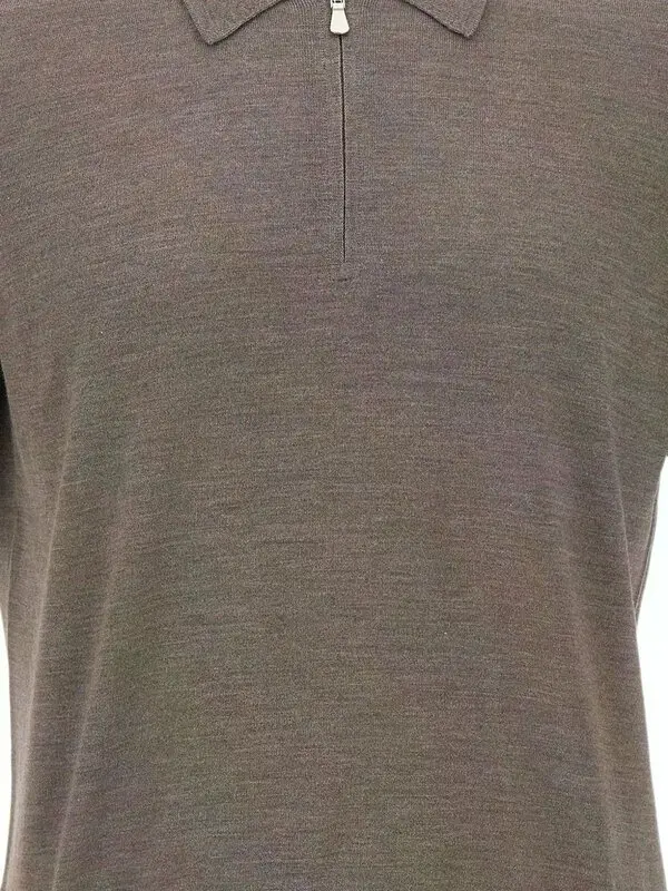 GRAN SASSO Half-zip Short-sleeve Polo Shirt