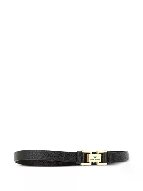Elisabetta Franchi Logo Buckle Belt - Black