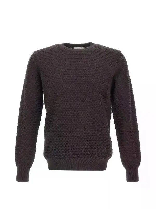 KANGRA Bubble-stitch Knit Sweater - Brown