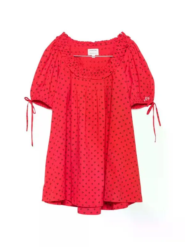 DAMSON MADDER Jemima Cherry-print Mini Dress
