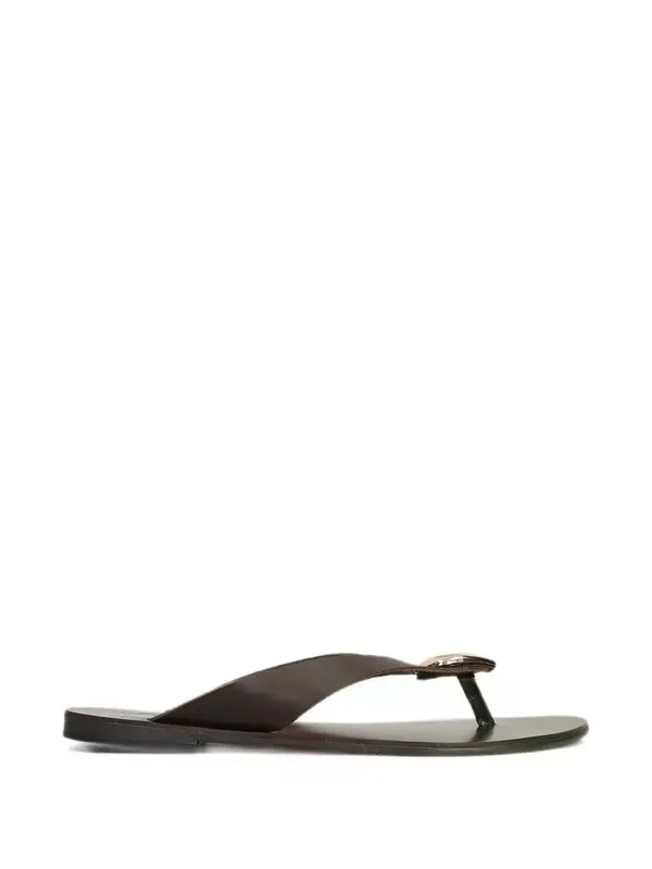 NICOLAS LAINAS Hardware-detail Leather Sandals - Brown