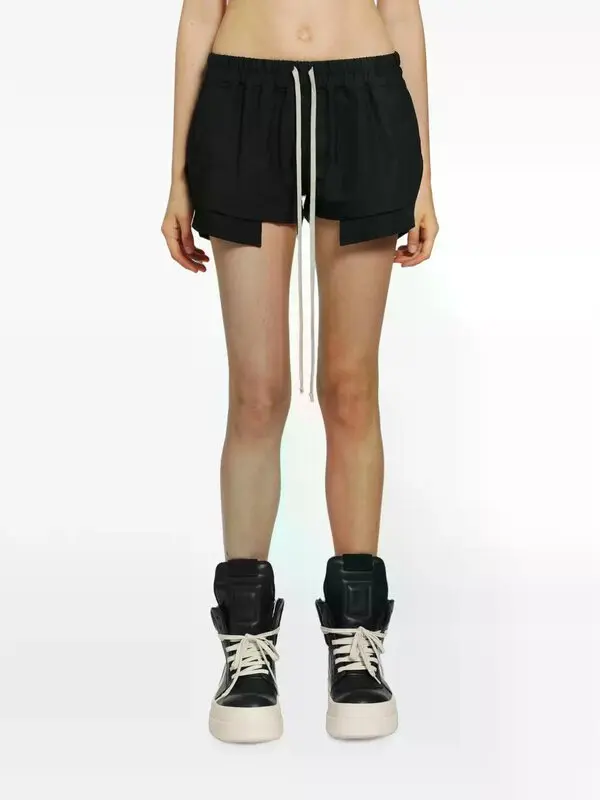 Rick Owens Tower Fog Boxers Drawstring Wool Shorts