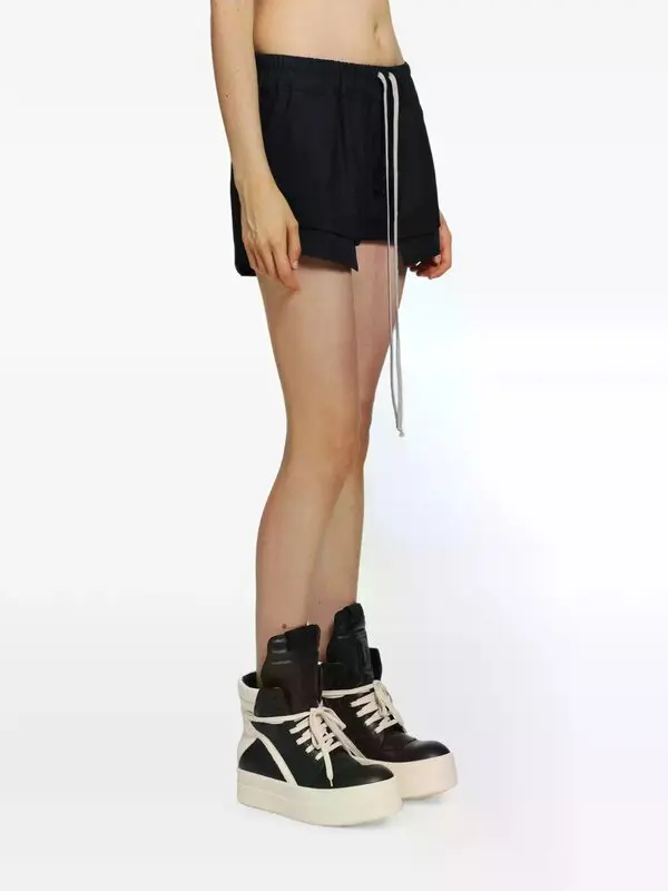 Rick Owens Tower Fog Boxers Drawstring Wool Shorts