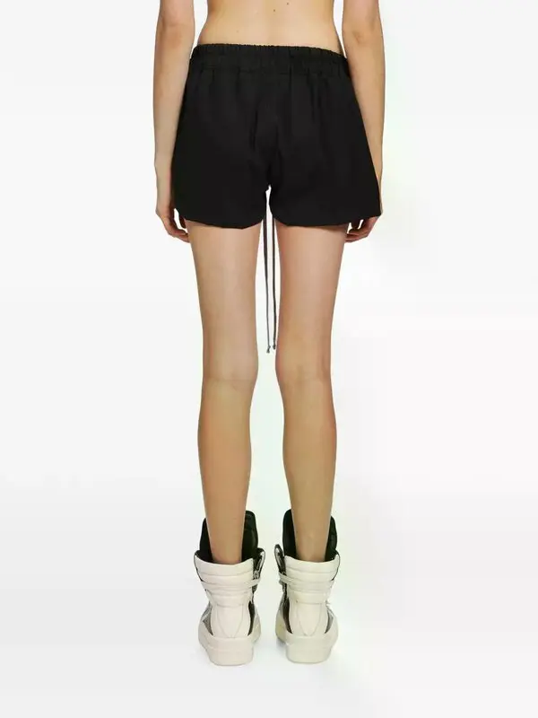 Rick Owens Tower Fog Boxers Drawstring Wool Shorts