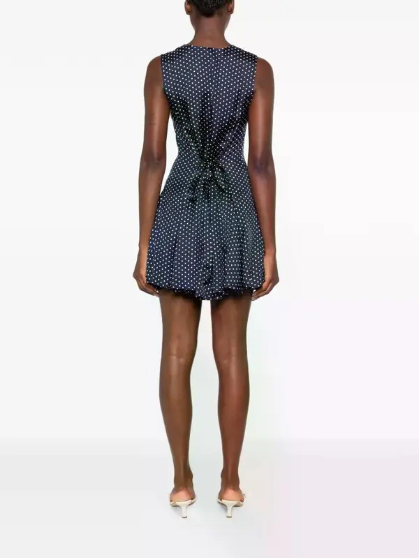 DÔEN Aubrey Polka-dot Mini Dress - Blue