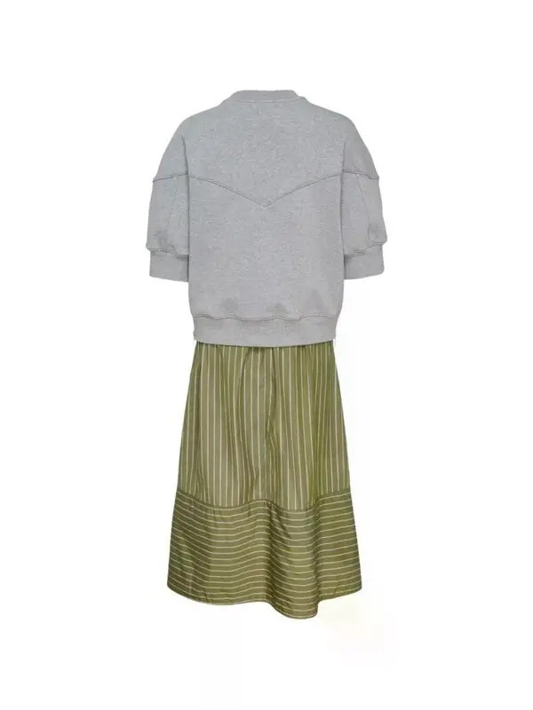 3.1 Phillip Lim Striped Print Layered Effect Asymmetric Dress