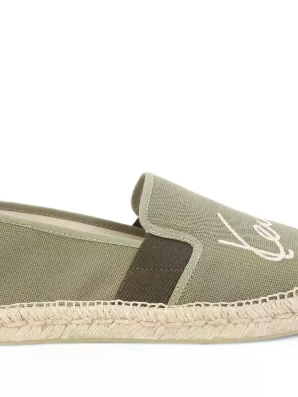 Kenzo Logo-embroidered Canvas Espadrilles